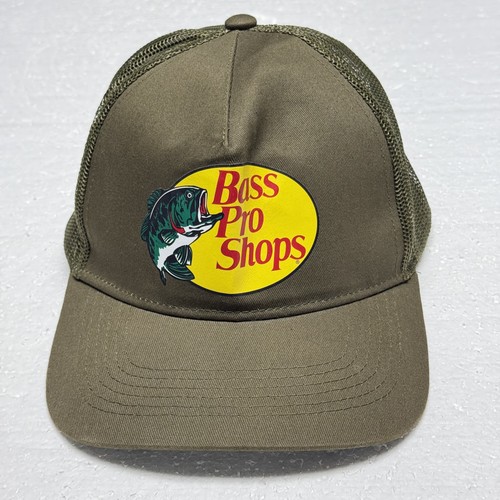 Bass Pro Shops Hat Cap Snap Back Green Mesh Trucker Patch Fishing Outdoor 16 | eBay