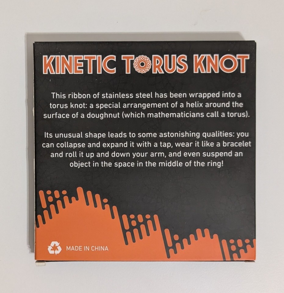 VSAUCE Curiosity Box: Kinetic Torus Knot (C28) | eBay