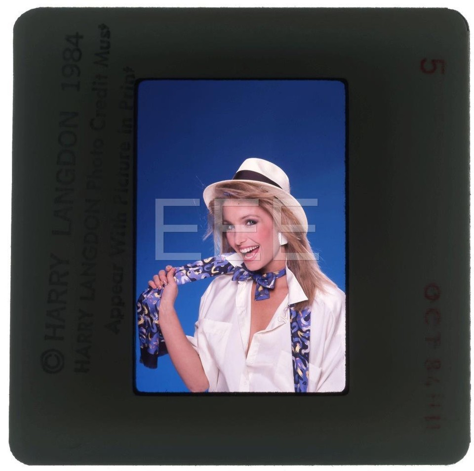 1984 Heather Thomas Movie Actress Model Harry Langdon Transparency w ...