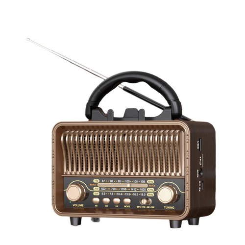 Portable Retro Radio with Multiple Bands and USB Music Playback Option ...