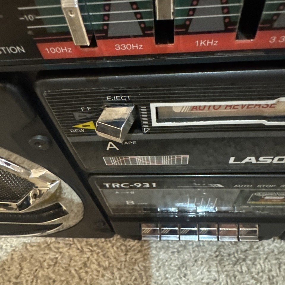 VTG Lasonic TRC-931 Cassette Player/Recorder AM/FM Radio/Boombox ...
