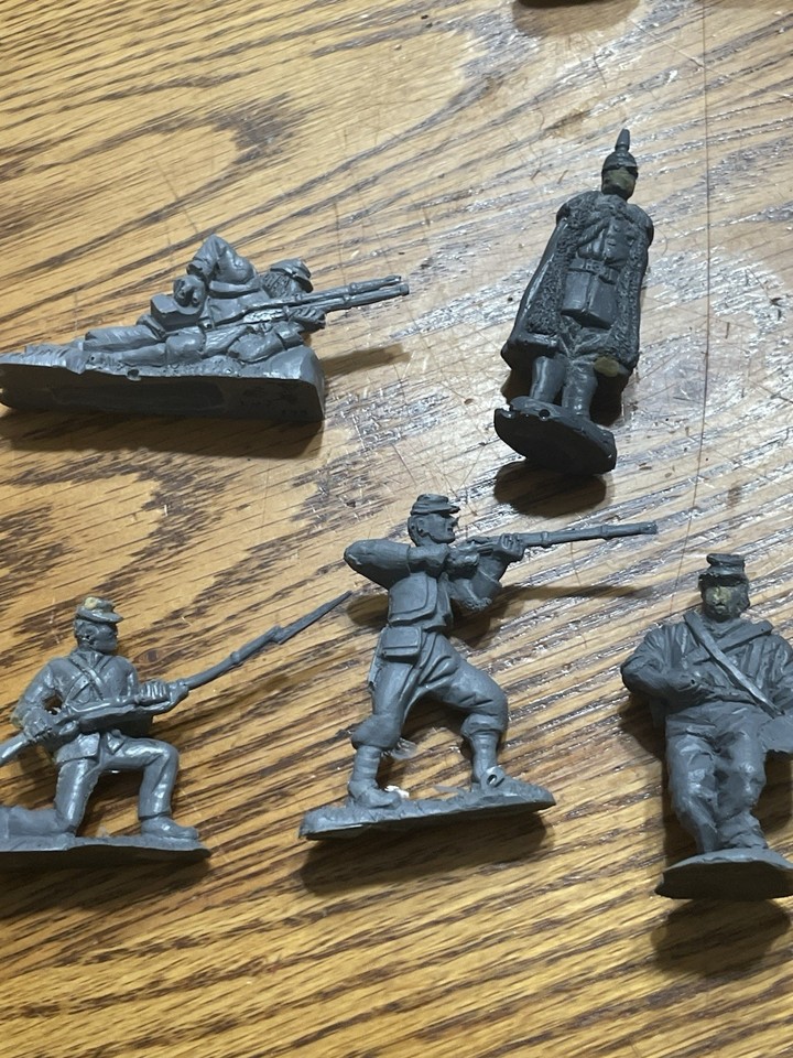 Civil War Soldiers 27 Figures Handmade By Pope, Abraham Lincoln Army ...