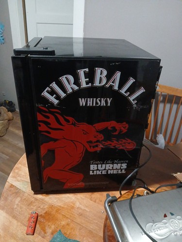 Fireball Freezer Mini Fridge Lighted Refrigerator Freezer 23 x 18 x 16 ...