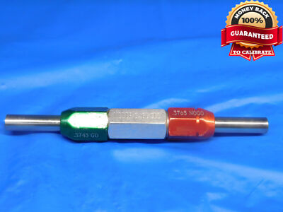 .3745 & .3765 CL Z PIN PLUG GAGE GO NO GO .3750 -.0005 UNDERSIZE 3/8 9. ...
