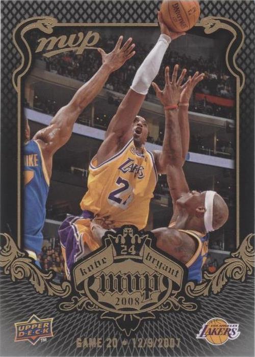 2008-09 Upper Deck MVP - Kobe Bryant Mvp Kobe Bryant #KB-20 Black ...