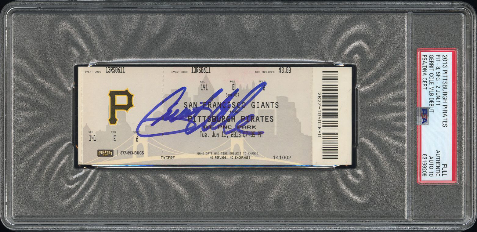 Gerrit Cole Autographed Memorabilia | Signed Photo, Jersey ...