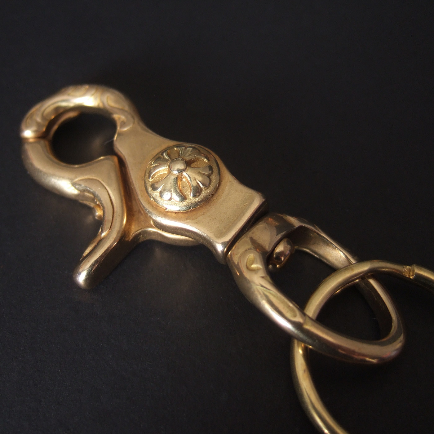 Brass Key chain Trigger Swivel Bolt Snap Key Slit Ring Belt Hook Cross ...