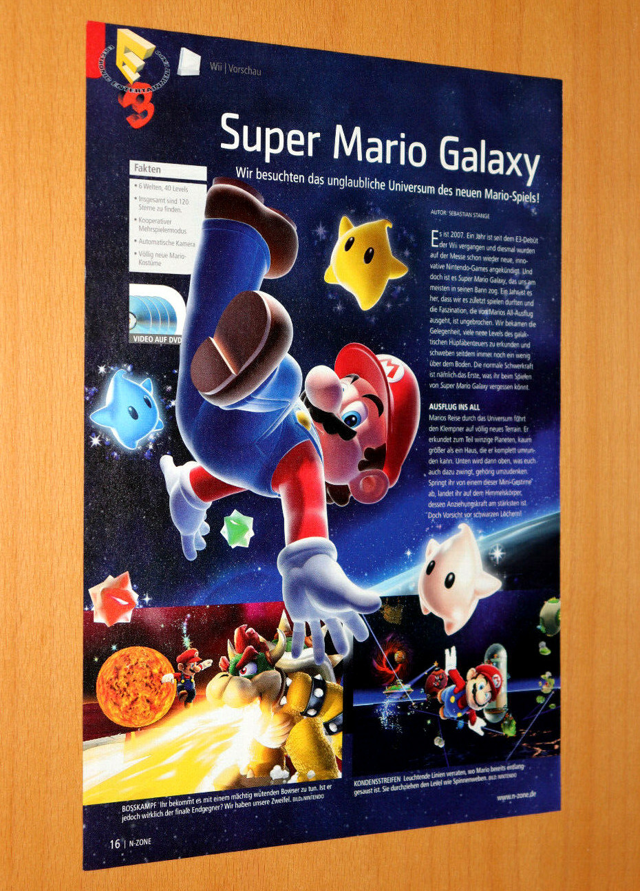 Super Mario Galaxy Nintendo Wii U Advertising Poster Promo Ad Art Print ...