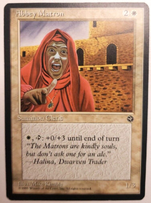 Abbey Matron Version B MTG Vintage 1995 White Creature Magic the ...