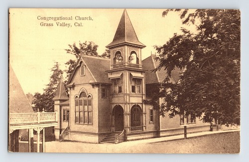 Grass Valley California Congregational Church 1917 Postcard Posted ...