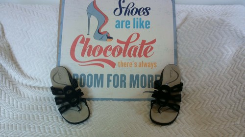 Clarks Springers Black Nubuck Leather Thong Sandals W… - Gem