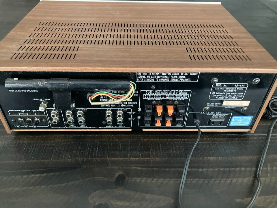 Vintage Hitachi SR-504 AM/FM Stereo Receiver (1978-80) Made in Japan | eBay
