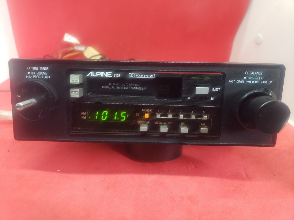 *SEE VIDEO & READ AD !*Vintage Old School alpine Car Stereo 7163 ...