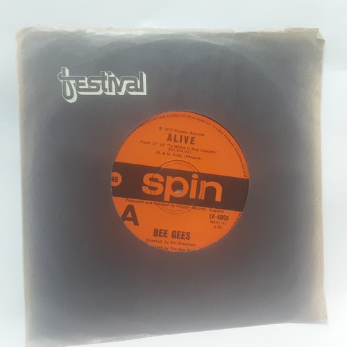 Bee-Gees "Alive"/Paper Mache" Australian 1972 7-inch Single On Spin ...