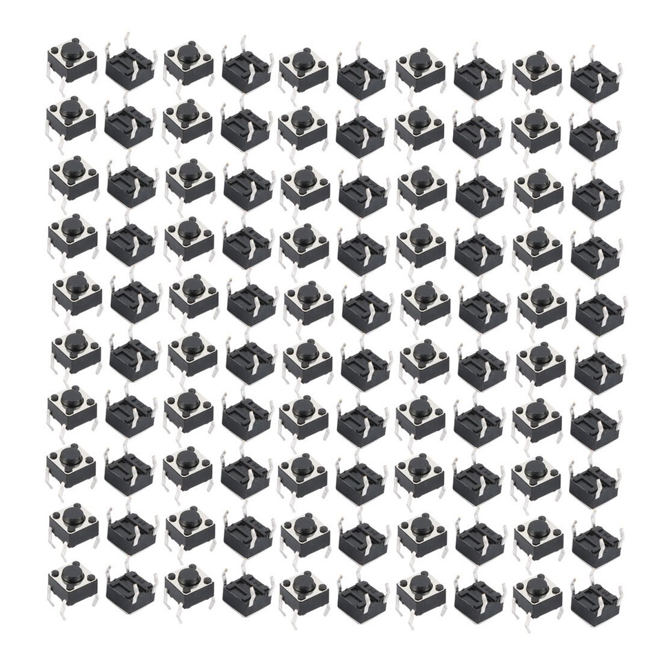 100pcs Panel PCB Momentary Tactile Tact Push Button Switch 4 Pin DIP 0. ...