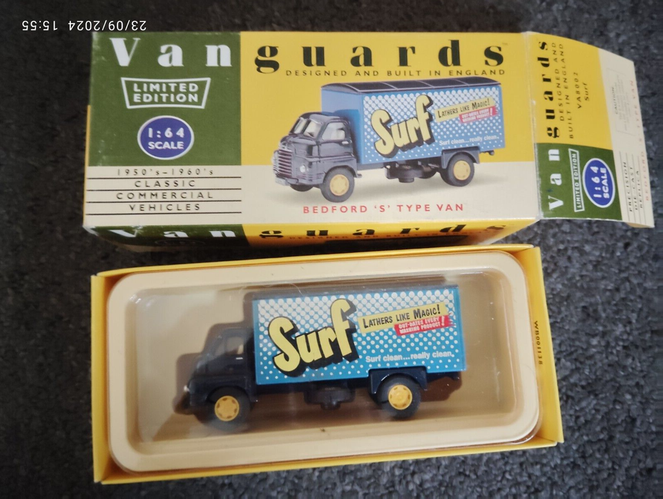BOXED VANGUARDS - BEDFORD S-TYPE BOX VAN - SURF VA8002 - Diecast Truck ...