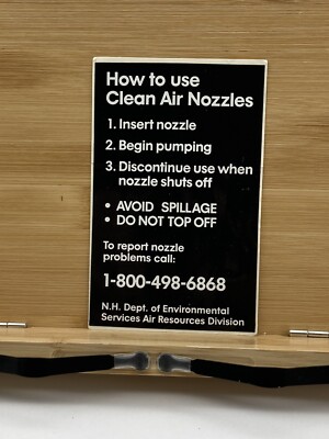 NOS vintage GAS STATION oil Texaco Mobil Air Nozzle Instructions ...