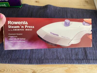 Sharper Image Rowenta Steam N Press Dual Voltage Travel Steamer Iron ...