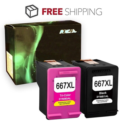 2 PK 667XL Ink Cartridge Set for HP Deskjet Advantage 1275 2374 2375 ...