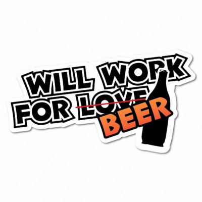 Will Work For Beer Sticker Aussie Car Flag 4x4 Funny Ute | eBay