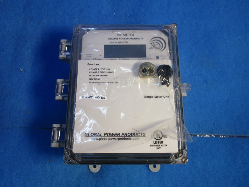 NIB GLOBAL POWER PRODUCTS NE METER NE-5100 200A 200WATTS W/2 CURRENT ...