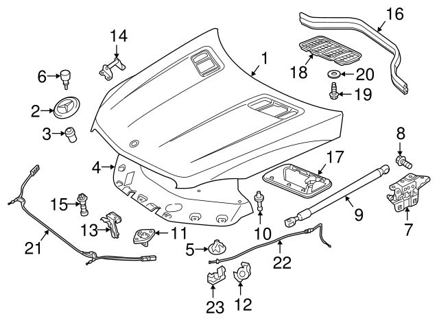 Mercedes Benz GL63 AMG GL550 GL350 2013-2016 Insulation Engine Hood ...
