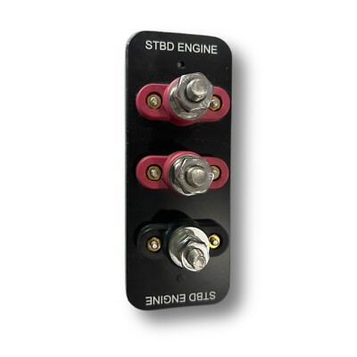 3 Stud Starboard Bus Bar Terminal 5/16" Positive (Red) x 2 1/4 ...