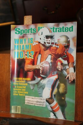 Vintage Sports Illustrated November 24 1986 Miami Hurricanes Vinny ...