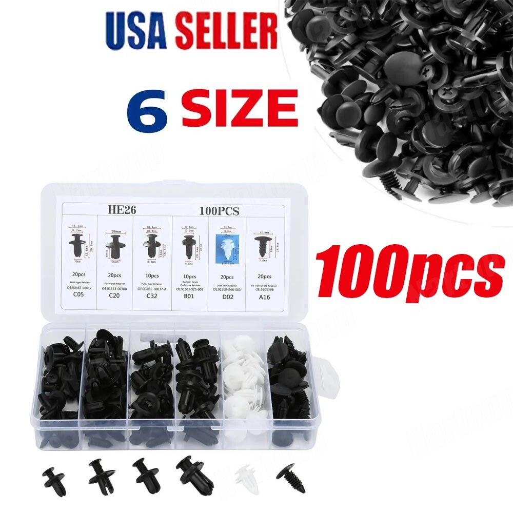 Parts Car Assortments Bumper Body Rivet Trim Molding Retainer Clip Push ...