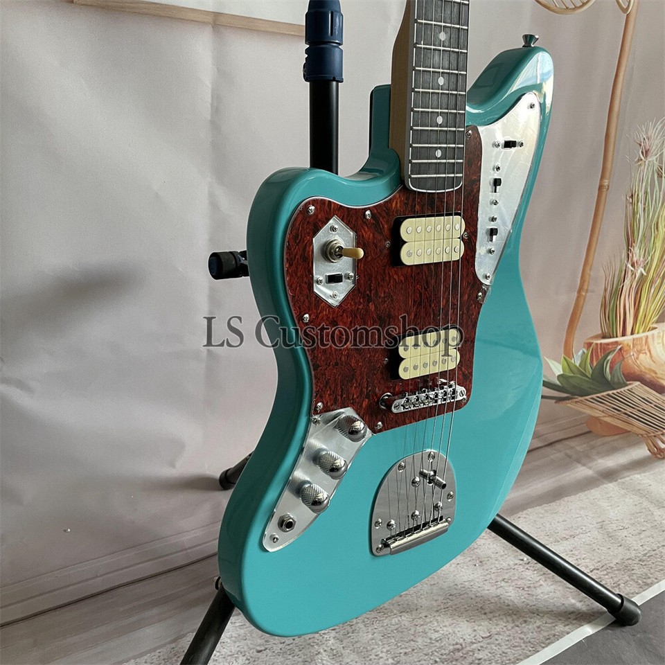 Left Handed Jaguar Electric Guitar Solid Body Seafoam Green HH Pickup ...