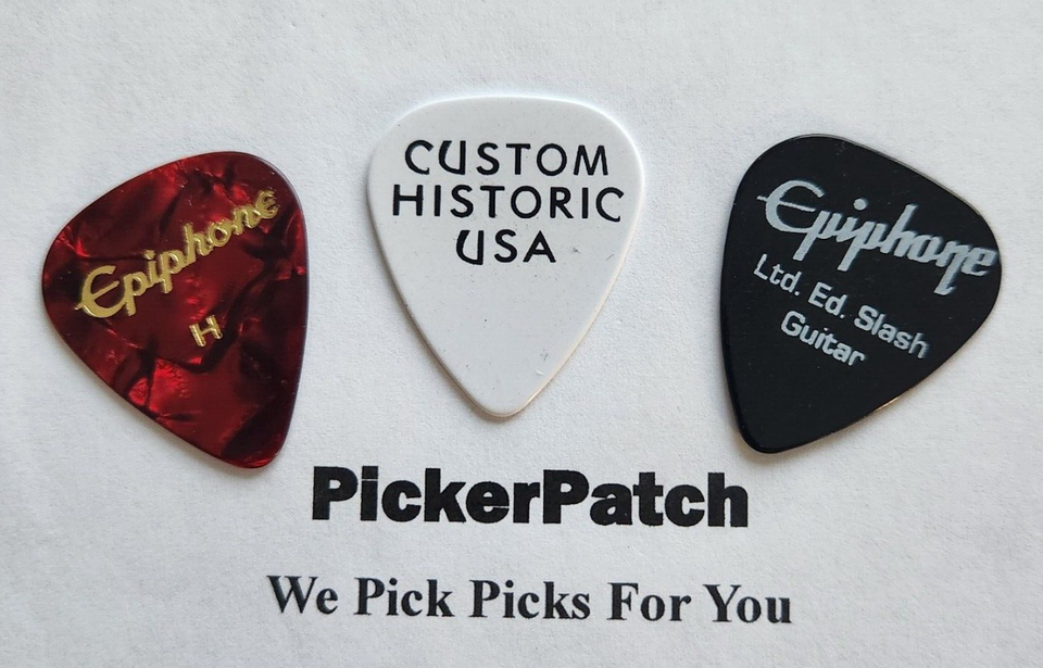 Epiphone Heavy guitar picks Slash historic red pick 3 picks #122 | eBay