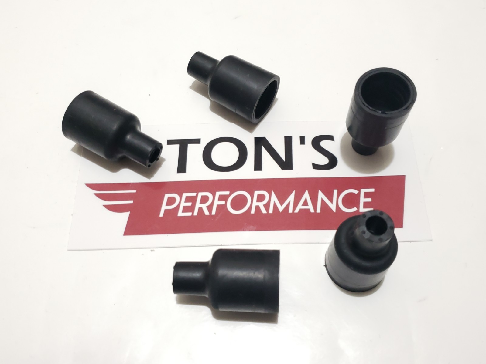 5 pack straight spark plug wires rubber boots for socket distributor ...