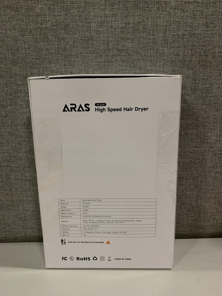 Aras High Speed Hair Dryer - TD- 2218 | eBay