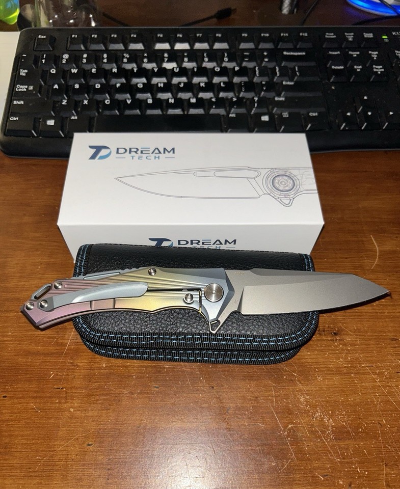 Dream tech D3287TM Titanium Handle D2 Steel Blade New In Box | eBay