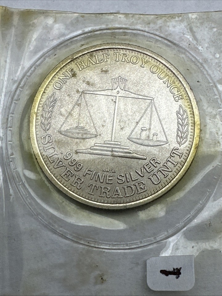 Silver Trade Unit Coin 0.999 Pure Silver 1/2 Troy Ounce Sealed | eBay