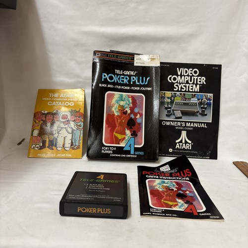 Atari 2600 Sears Tele-Games Poker Plus 1979 Complete In Box With ...