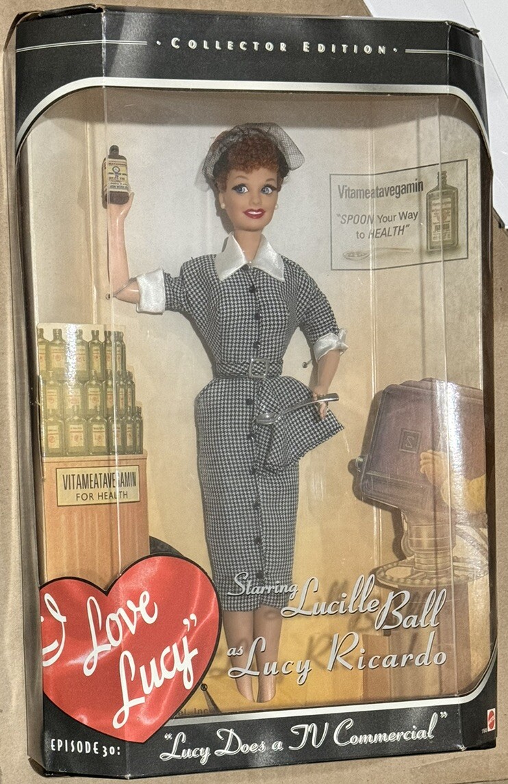 I Love Lucy Barbie Doll Ricardo Lucille Ball Vitameatavegamin Collector ...