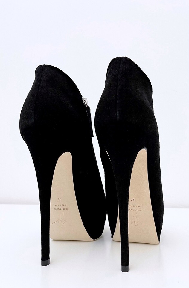 Giuseppe Zanotti stivaletti donna ankle boots peep toe in pelle suede ...