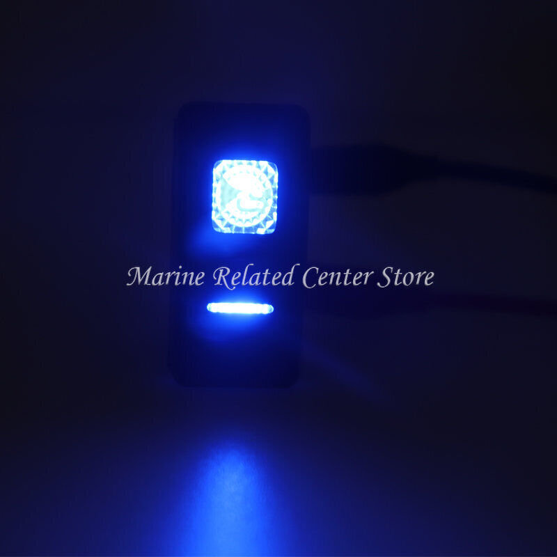 LED Light Rocker Toggle Switch On Off 12V Boat Car Blue Red for Carling ...