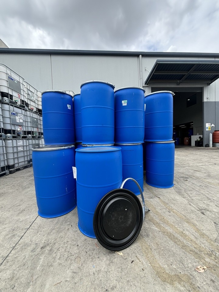 220L Plastic Drum Barrel With Lid And Locking Ring, Food Grade | eBay ...