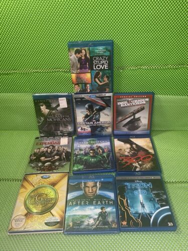BLUE RAY+ DVDS action , Thriller , Super Heroes, Romance Lot Of 10 ...