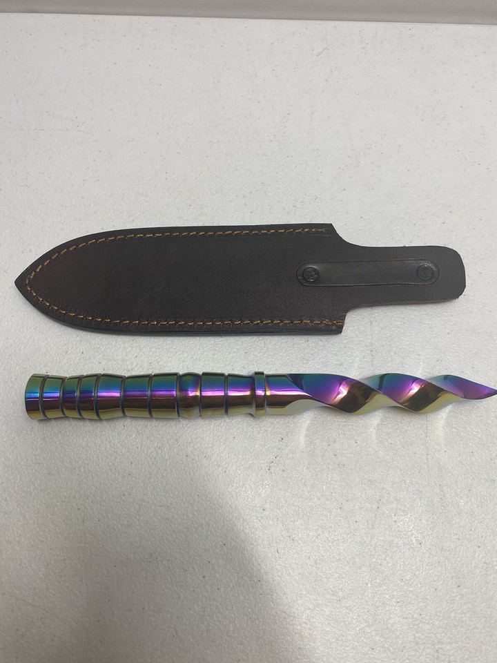 Kris Spiral Dagger 10” Long & 1” Diameter Solid Anodized D2 Ball ...