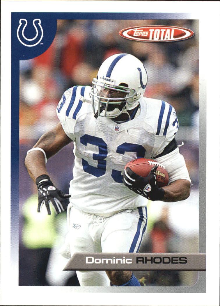 2005 Topps Total Football Card #82 Dominic Rhodes | eBay
