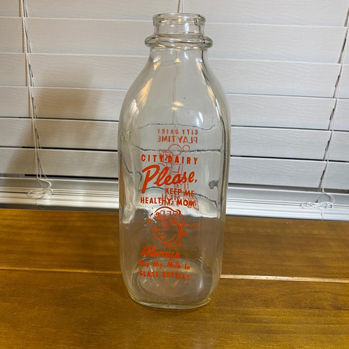 Empty Glass Milk Jug 230ml Clear Glass Milk Bottle With 48mm Black