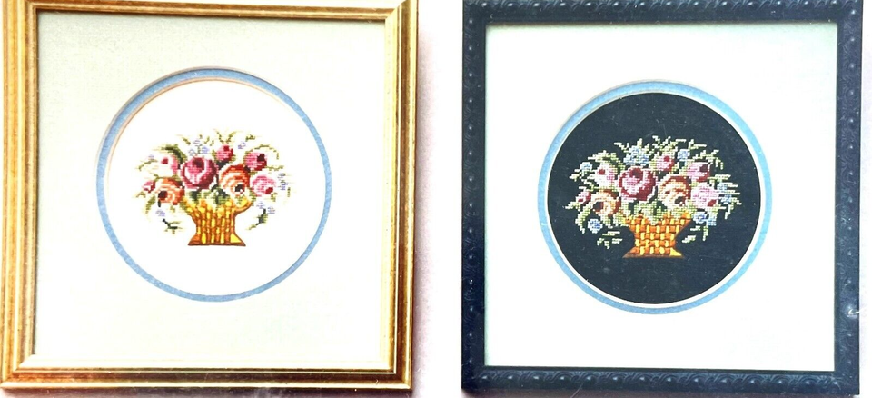 Stitchery Craft Pattern C & C Stitches Petit Point VICTORIAN BASKET ...