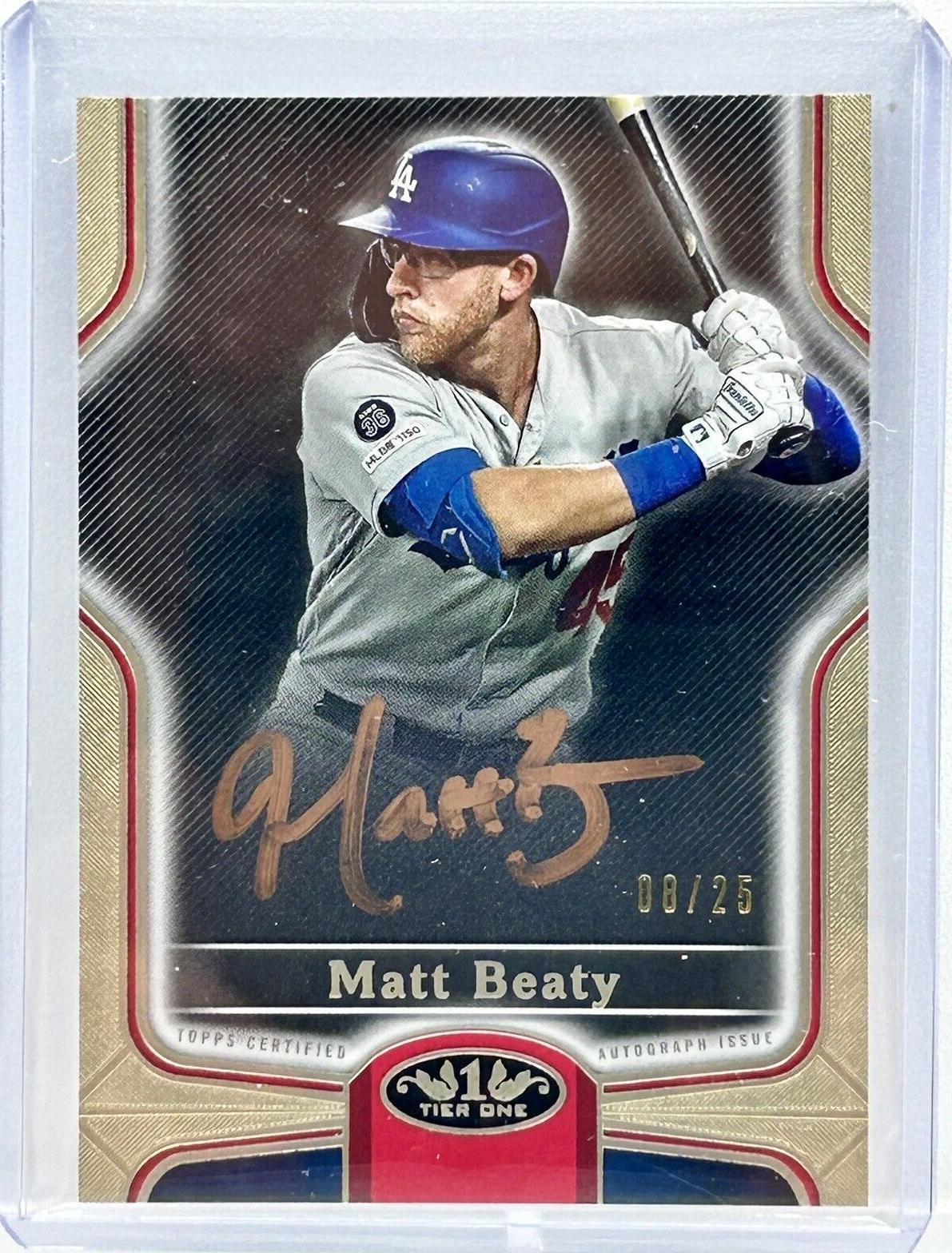 2020 Topps Tier One - Breakout Autographs Matt Beaty #BOA-MBE Bronze ...