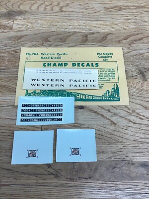 Champ Decals HO Scale EH-204: Western Pacific Hood Diesels | eBay