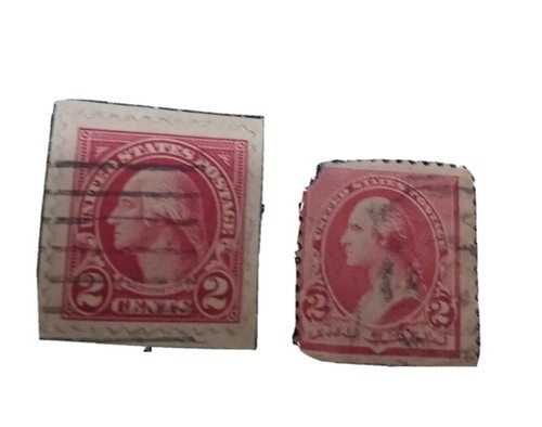 VERY RARE 1923 George Washington Rare 2 Cent Red Stamp USA perforated ...