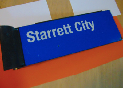 Starrett City modern NYC street sign for post mounting | eBay