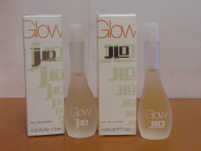 GLOW By J.LO Perfume women .25 fl. oz/ 7,5 ml EDT Miniature ( Lot of 2 ...